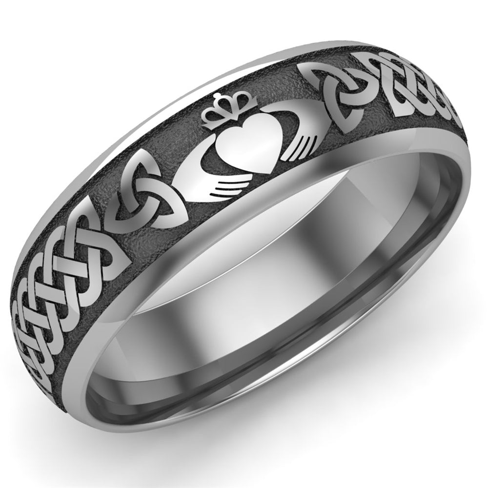 Titanium celtic mens wedding bands | Beachweddingtips.com