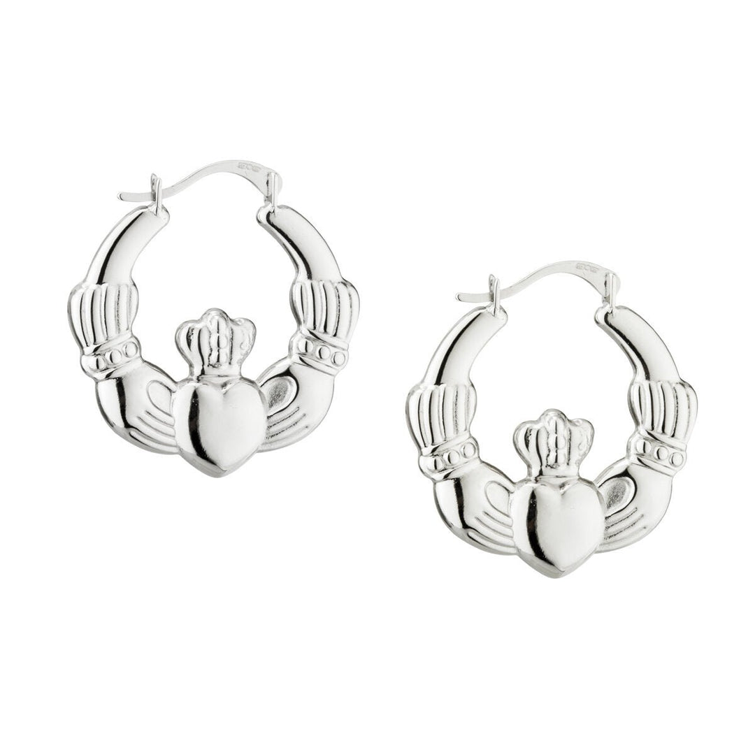 Solvar Ltd S3526 Sterling Claddagh Earrings
